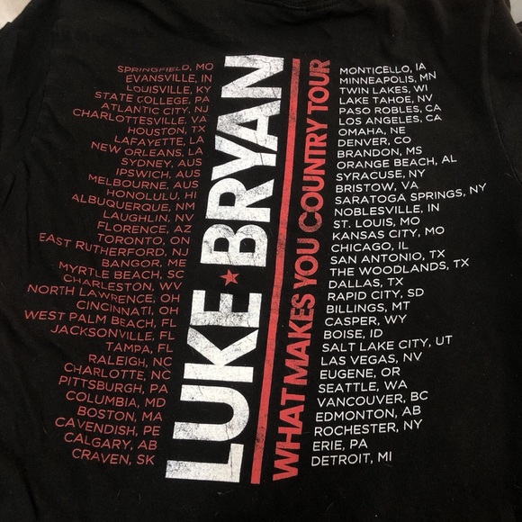 Shirts | Luke Bryan Collectable Concert Tshirt | Poshmark